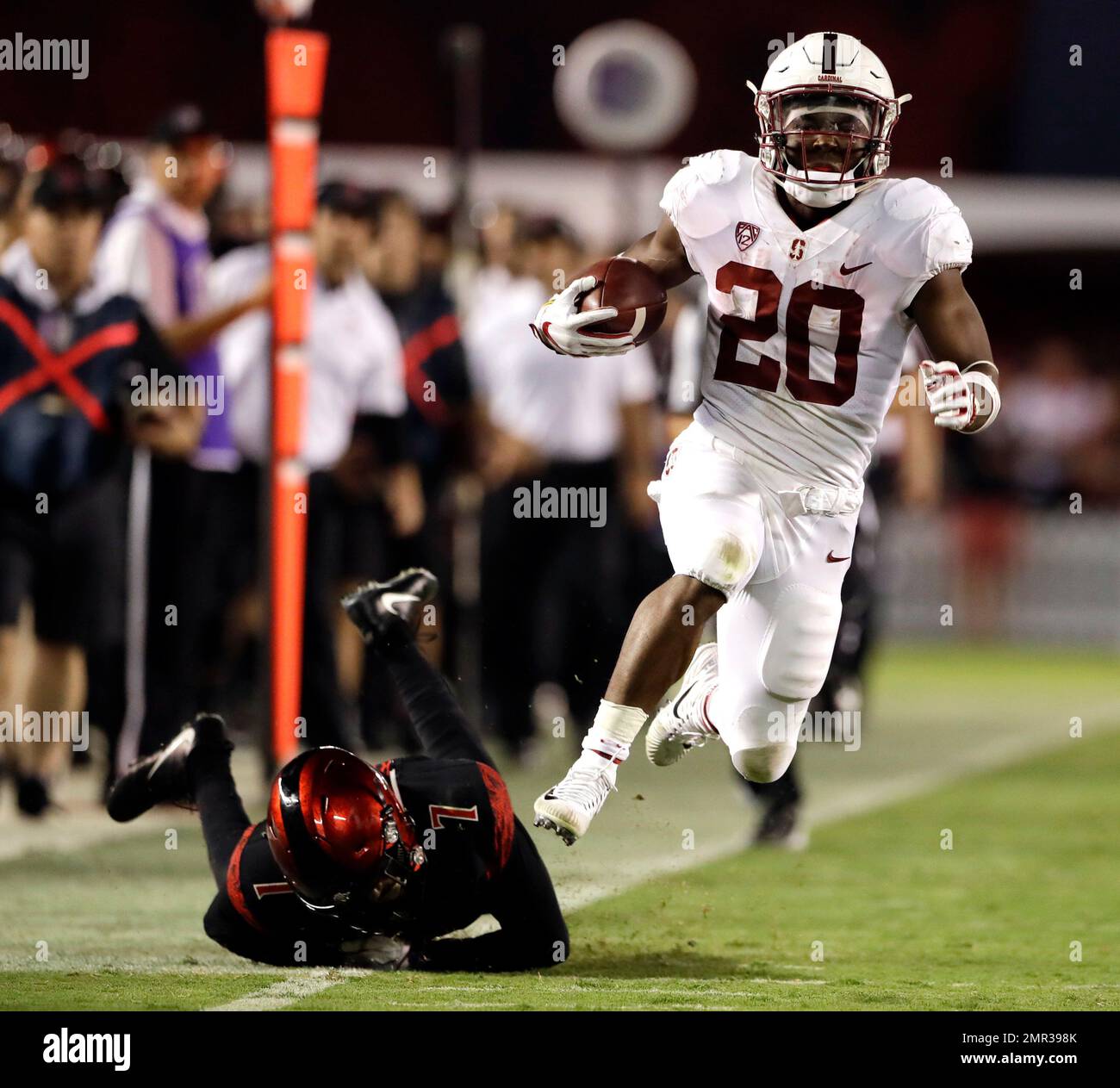FILE - In this Sept. 16, 2017, file photo, Stanford running back Bryce ...