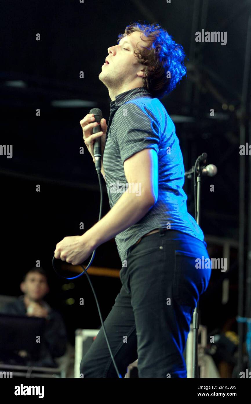 Ed Macfarlane, singer for the UK punk dance band Friendly Fires ...