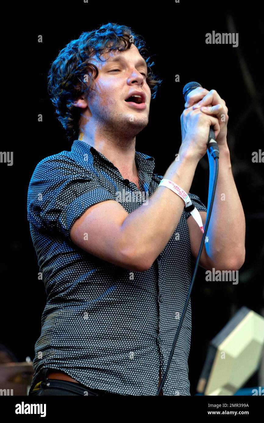 Ed Macfarlane, singer for the UK punk dance band Friendly Fires ...