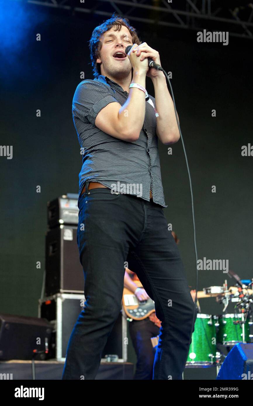 Ed Macfarlane, singer for the UK punk dance band Friendly Fires ...