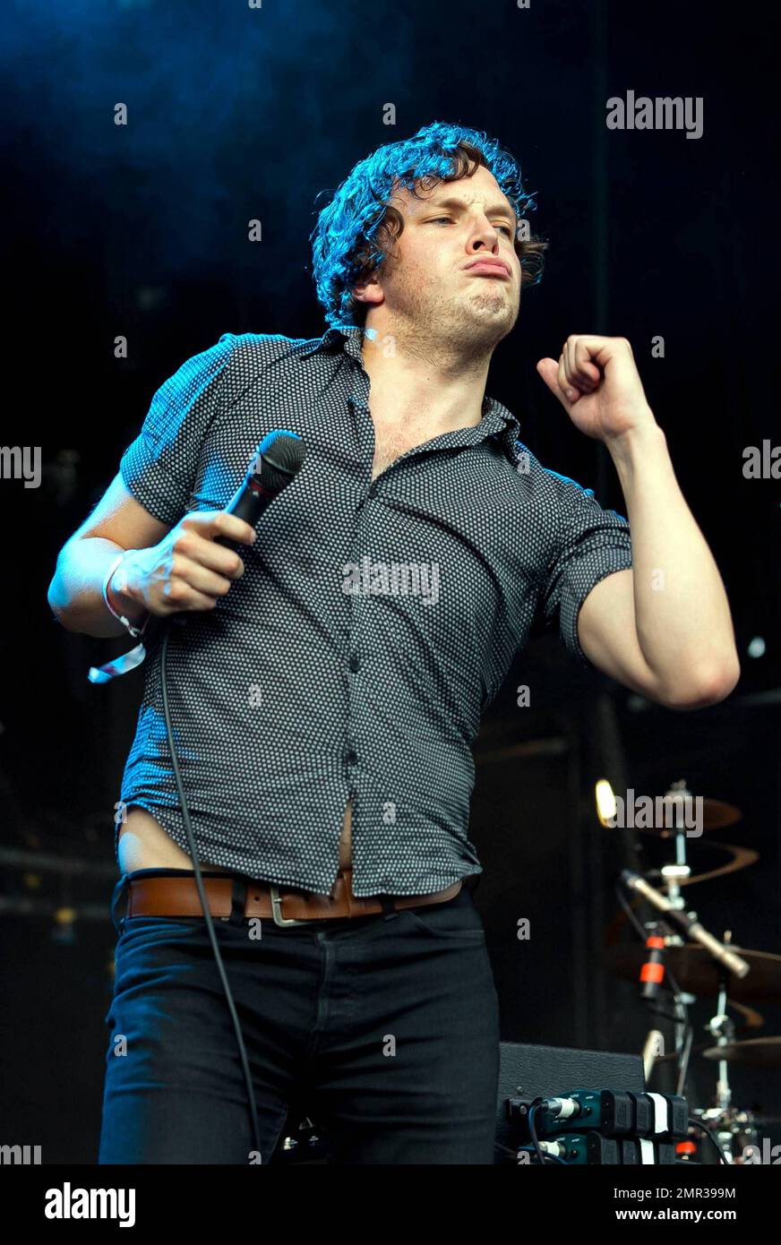 Ed Macfarlane, singer for the UK punk dance band Friendly Fires ...