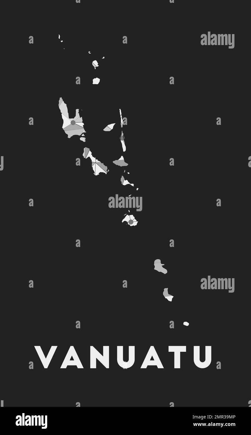 Vanuatu - communication network map of country. Vanuatu trendy ...
