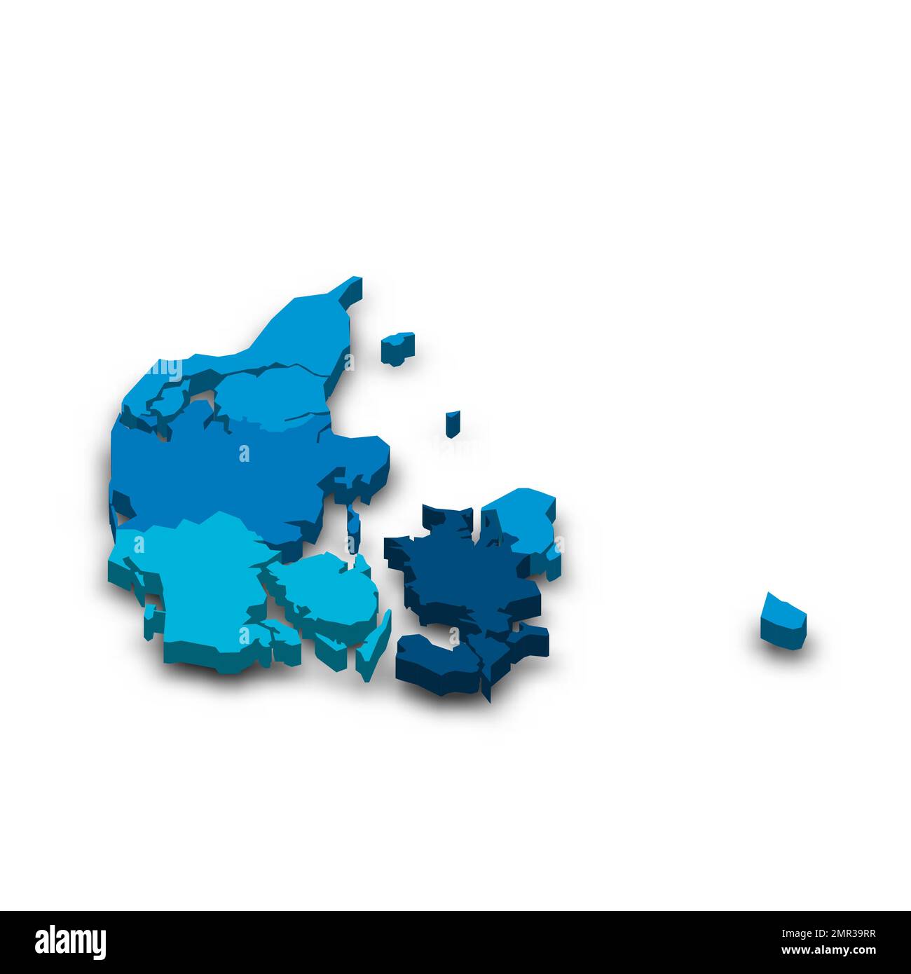 Denmark political map of administrative divisions Stock Vector Image ...