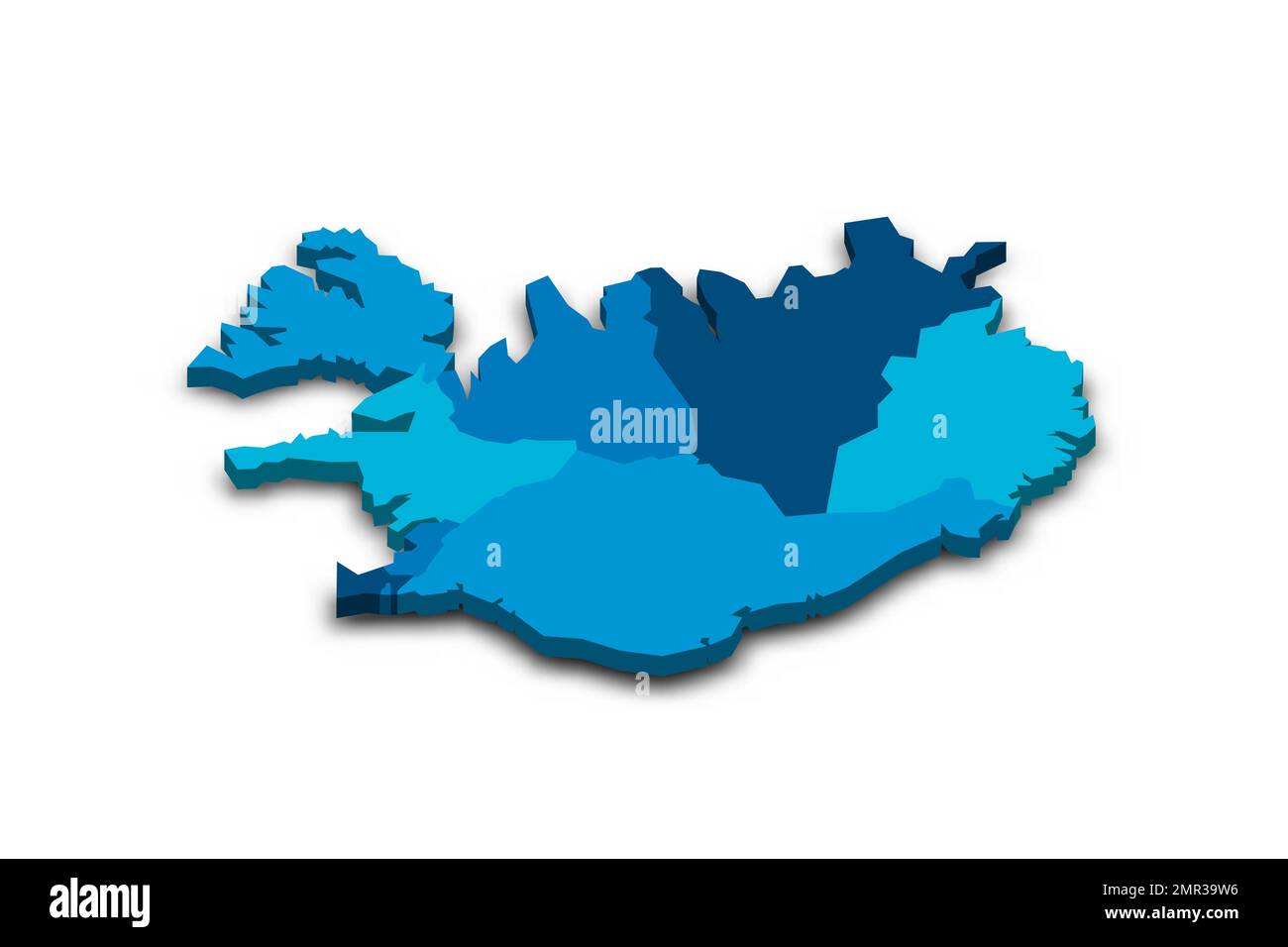 Iceland political map of administrative divisions Stock Vector Image ...