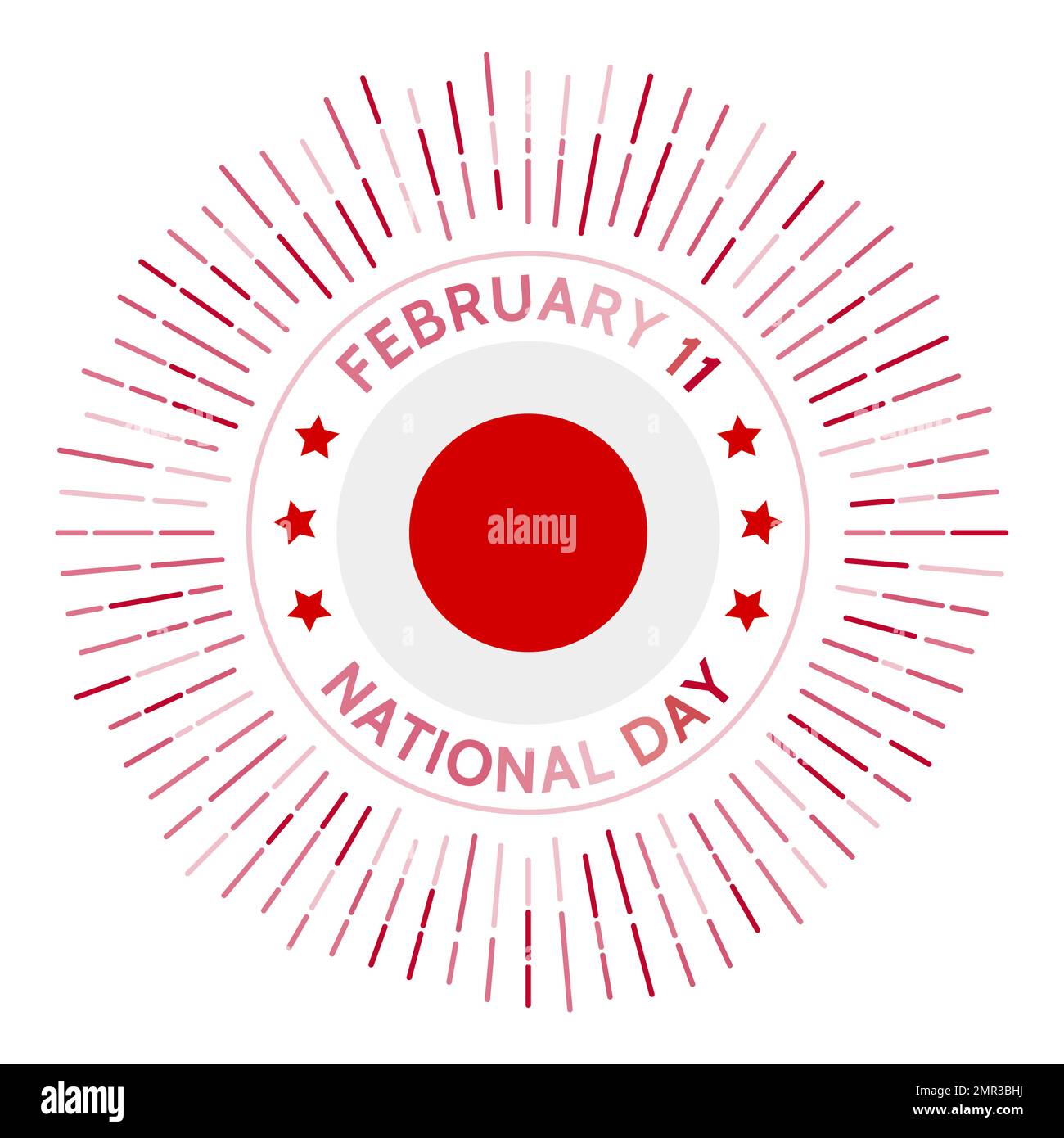 Japan national day badge. National Day of Japan. Celebrated on February ...