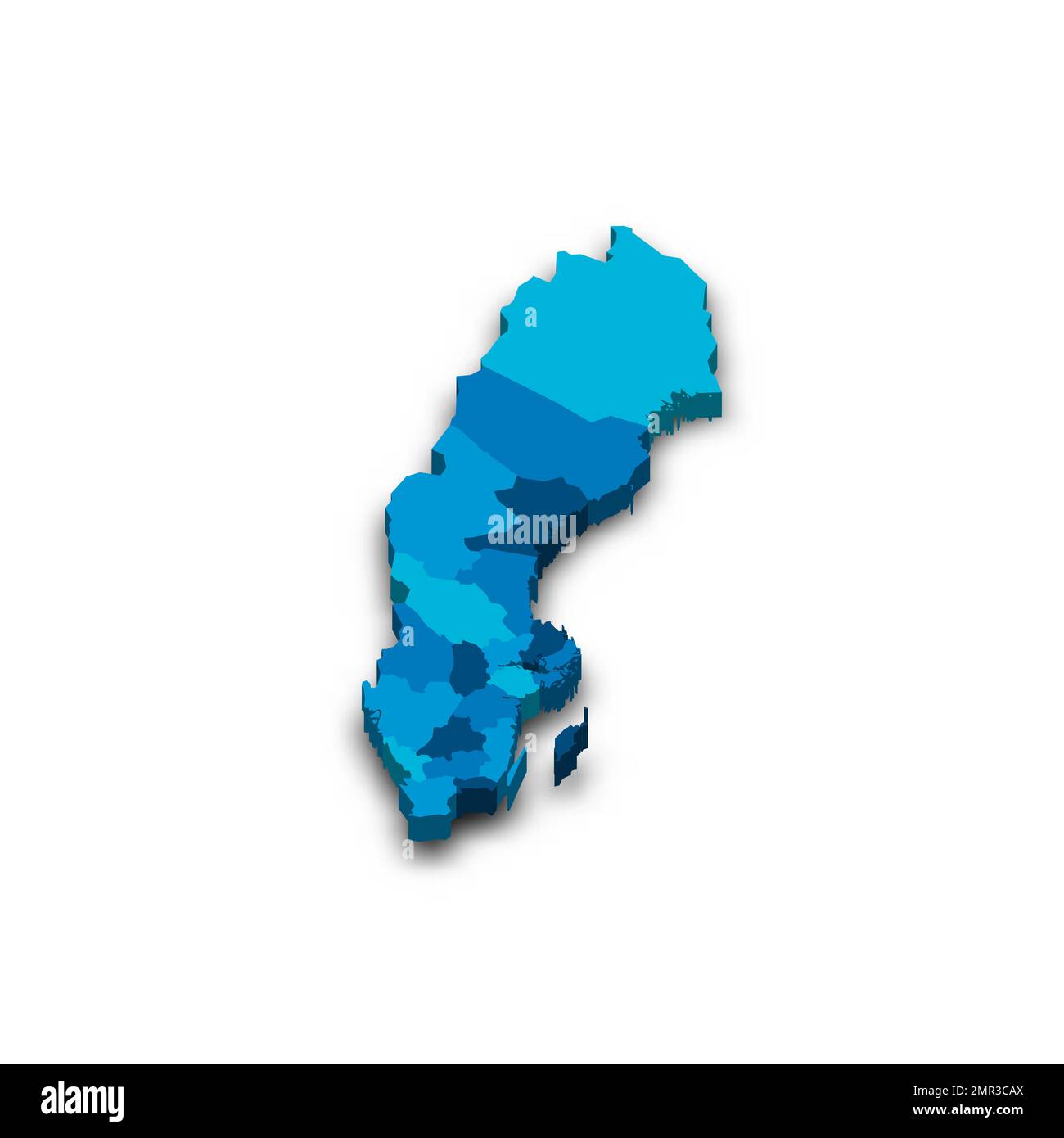 Sweden political map of administrative divisions Stock Vector Image ...