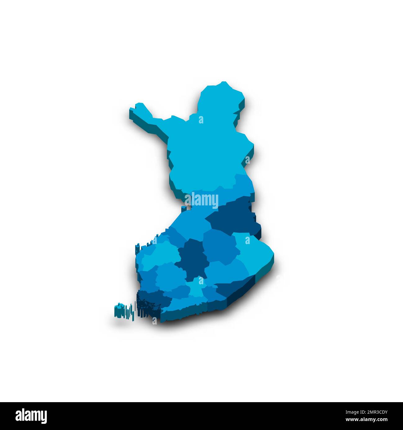 Finland political map of administrative divisions Stock Vector Image ...