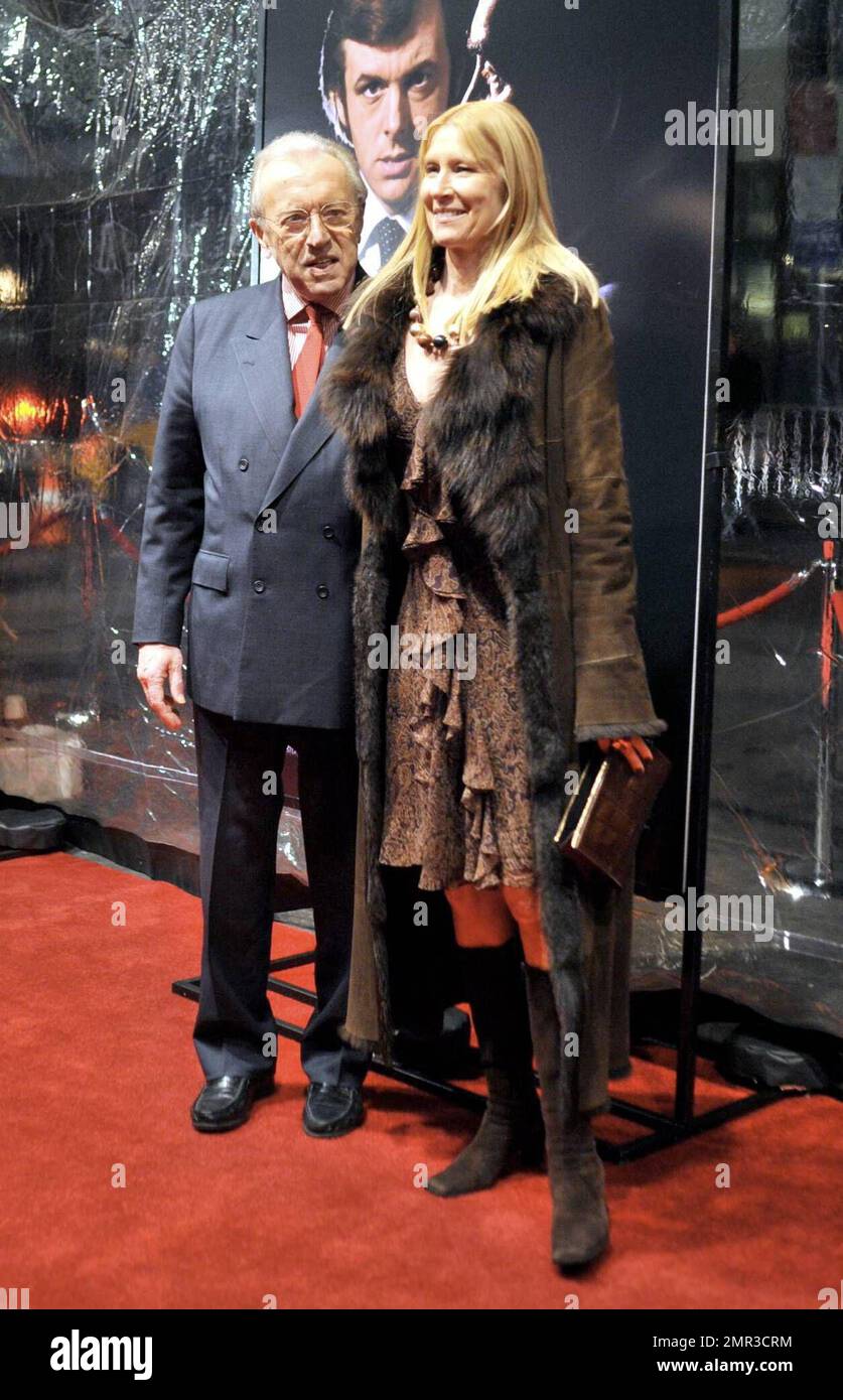 Sir David Frost and wife Carina attend the New York premiere of "Frost ...