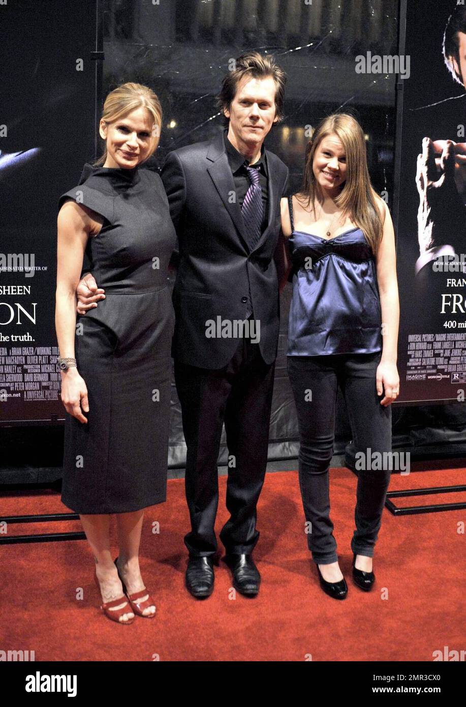 Kevin Bacon Wife Kyra Sedgwick And Daughter Sosie Attend The New York Premiere Of Frostnixon
