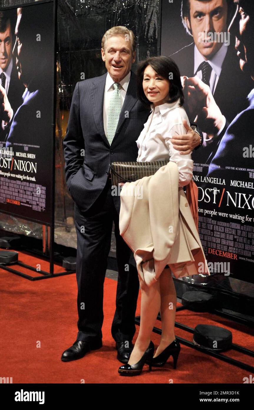 Maury Povich and wife Connie attend the New York premiere of "Frost ...