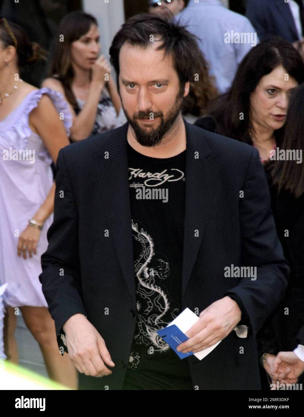 Tom Green at the Funny People premiere at the Arclight Theater in ...