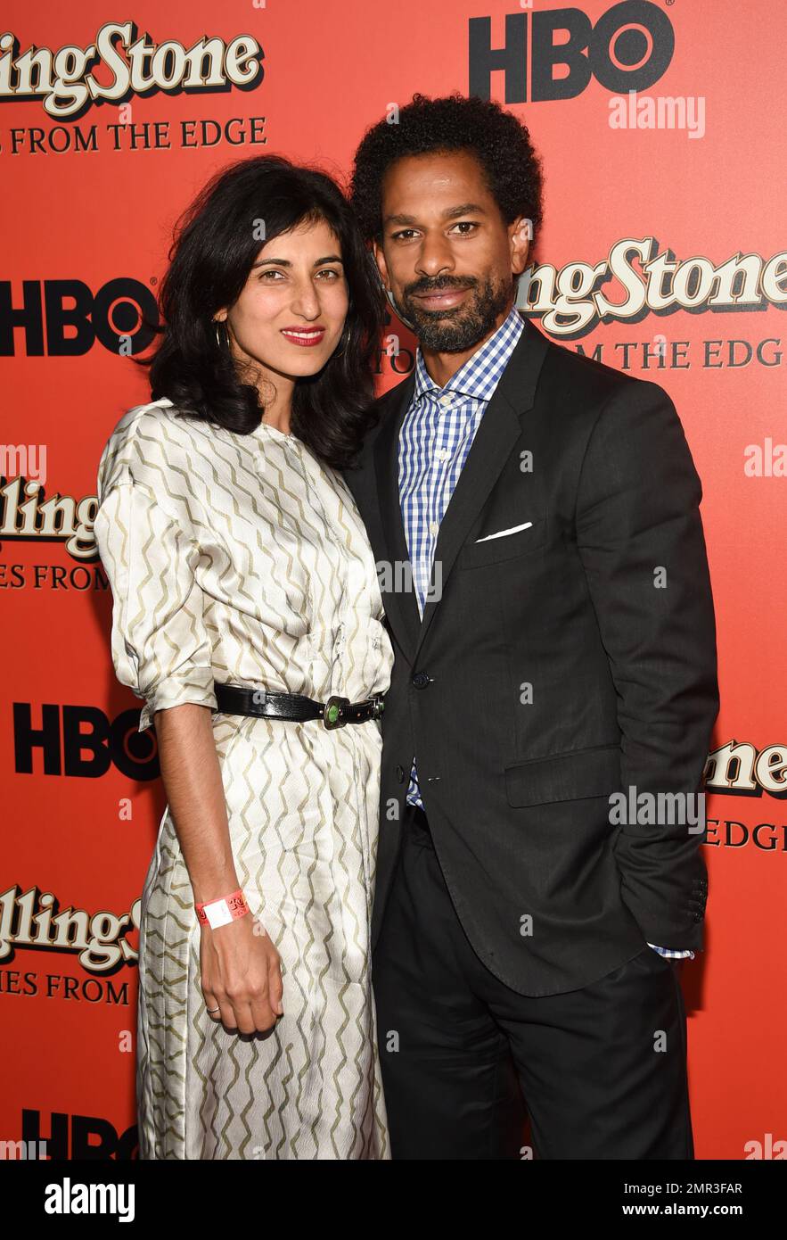 Toure and wife Rita Nakouzi attend the world premiere of "Rolling Stone ...