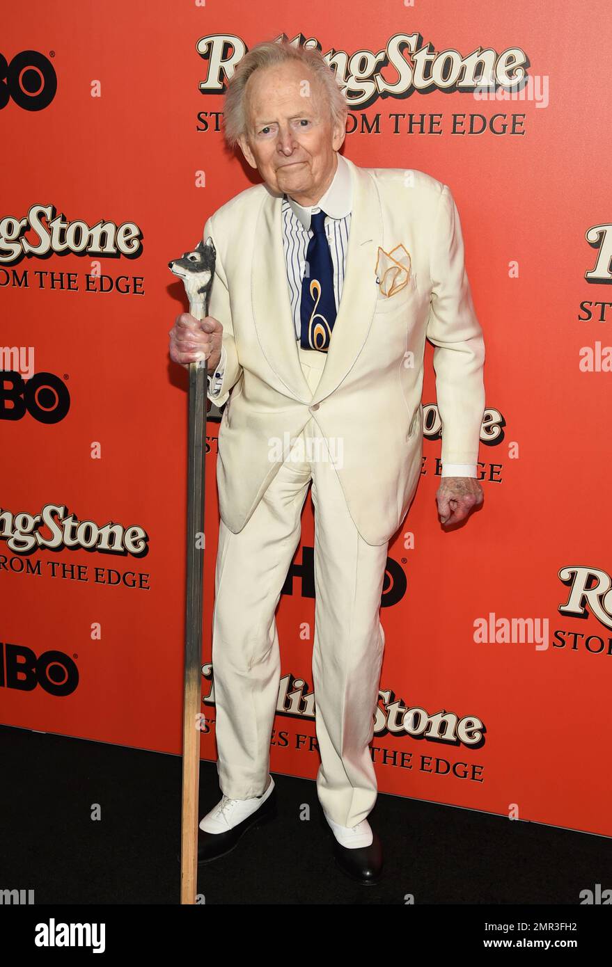 Author Tom Wolfe attends the world premiere of "Rolling Stone: Stories ...