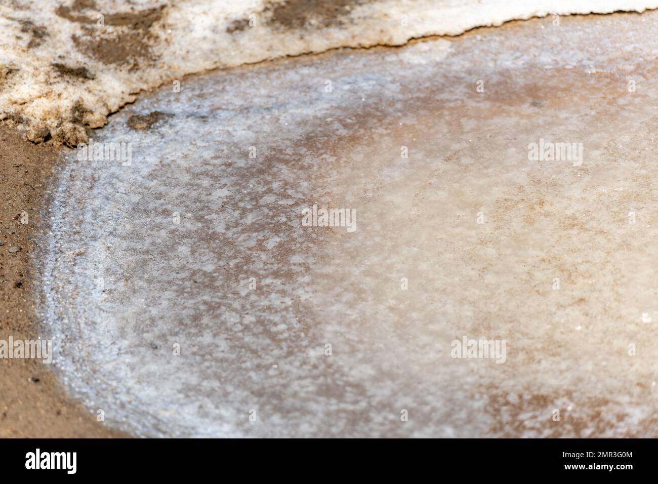 Salt crystals, Salt marshes, Isla Cristina, Spain Stock Photo - Alamy