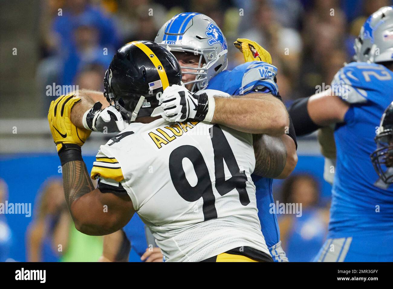 Detroit Lions offensive tackle Ricky Wagner (71) blocks Pittsburgh ...