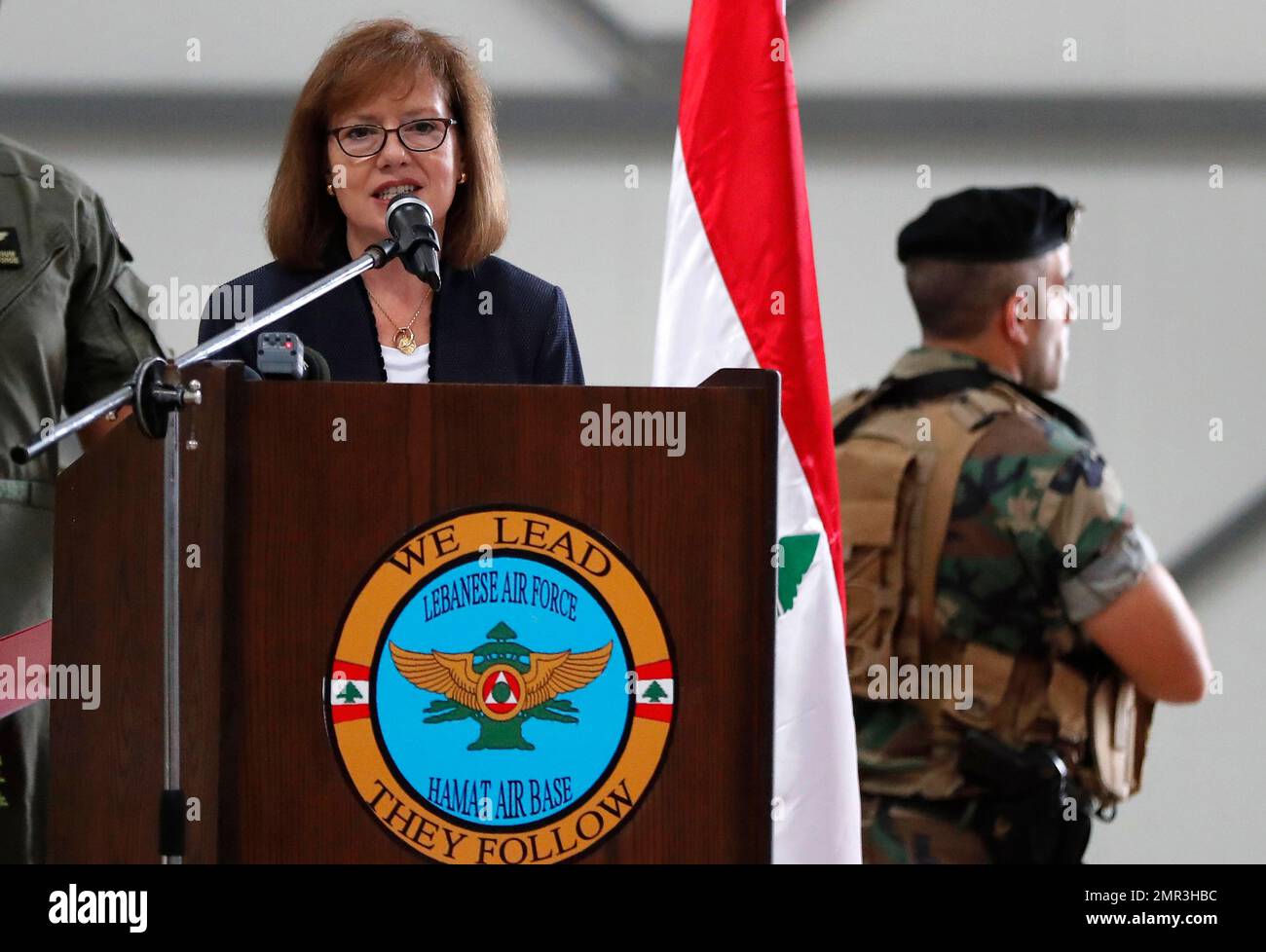 U.S. Ambassador to Lebanon Elizabeth Richard, speaks during the ...