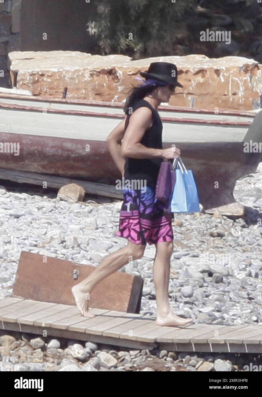 GREECE OUT - EXCLUSIVE!! Lady Gaga wears a polka dot swimsuit and high ...