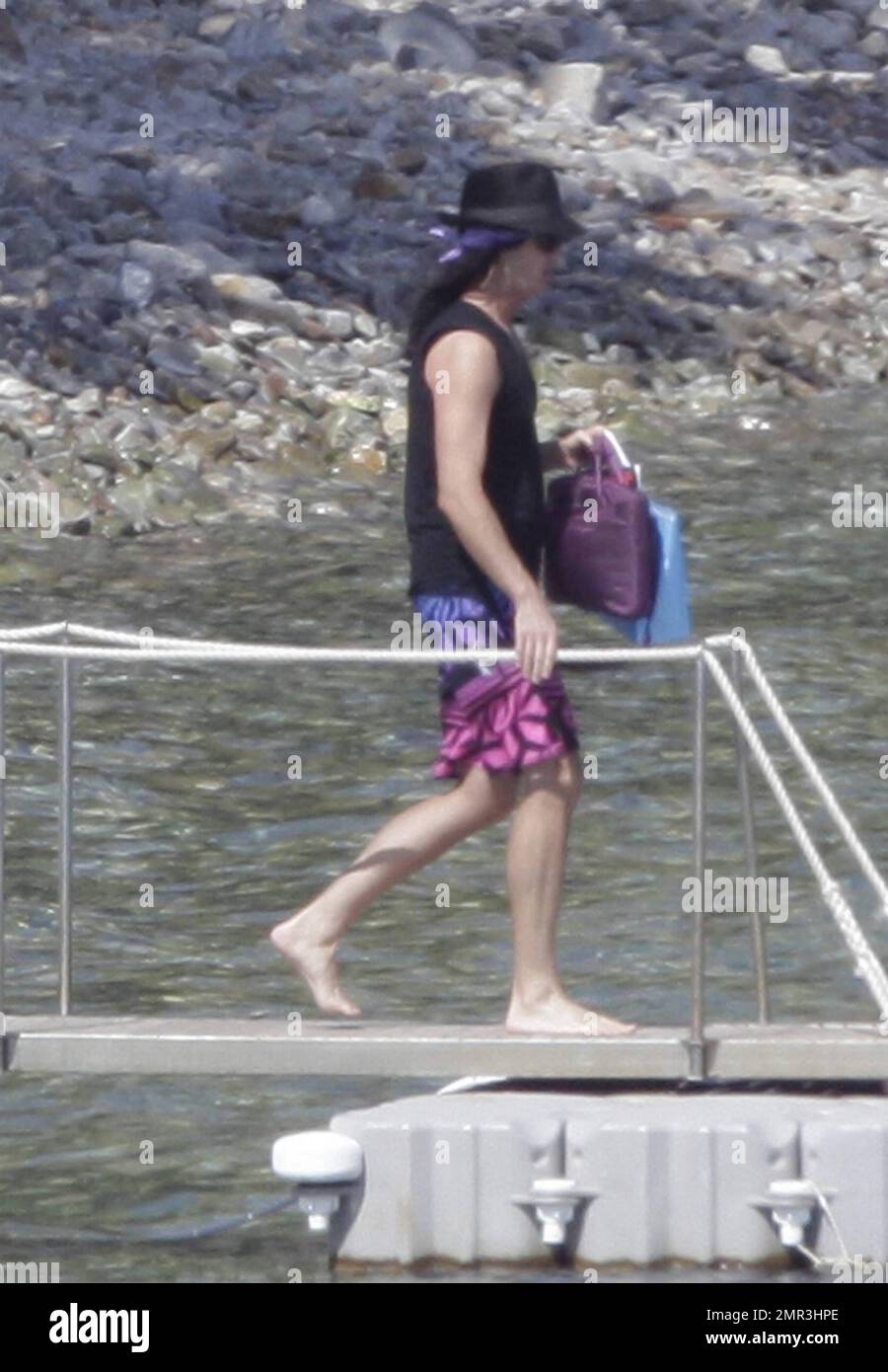 GREECE OUT - EXCLUSIVE!! Lady Gaga wears a polka dot swimsuit and high ...