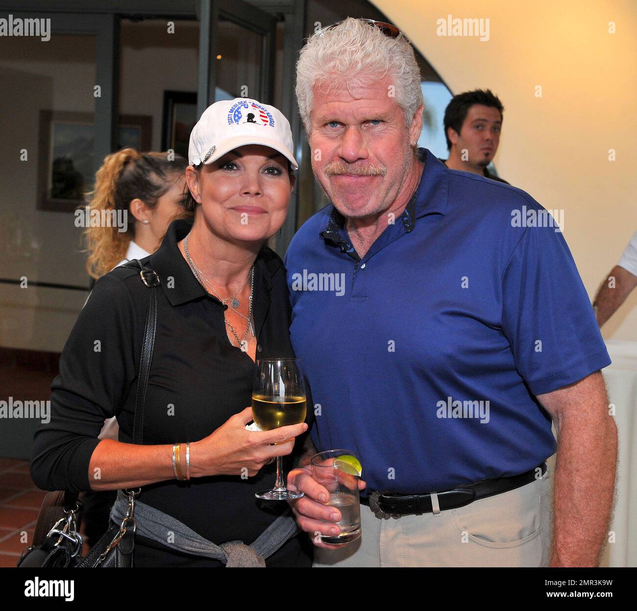 Paula Trickey, left, and Ron Perlman at the 18th Annual Emmys Golf ...