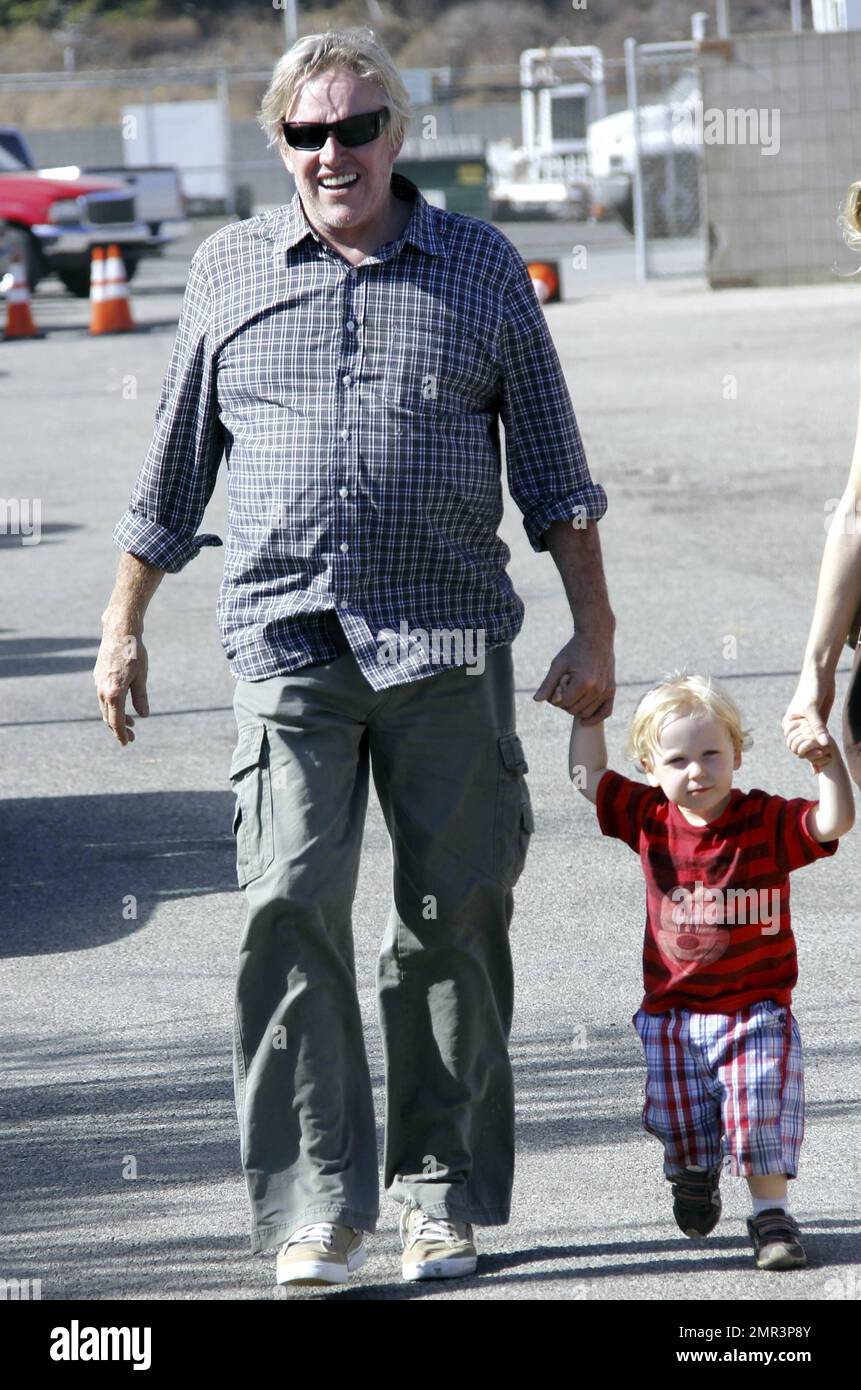 Actor Gary Busey, Steffanie Sampson and son Luke spend a family day ...