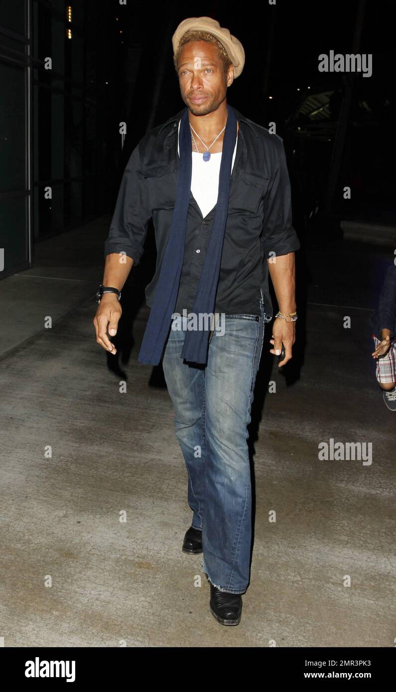 Actor Gary Dourdan was seen exiting the Staples Center after seeing ...