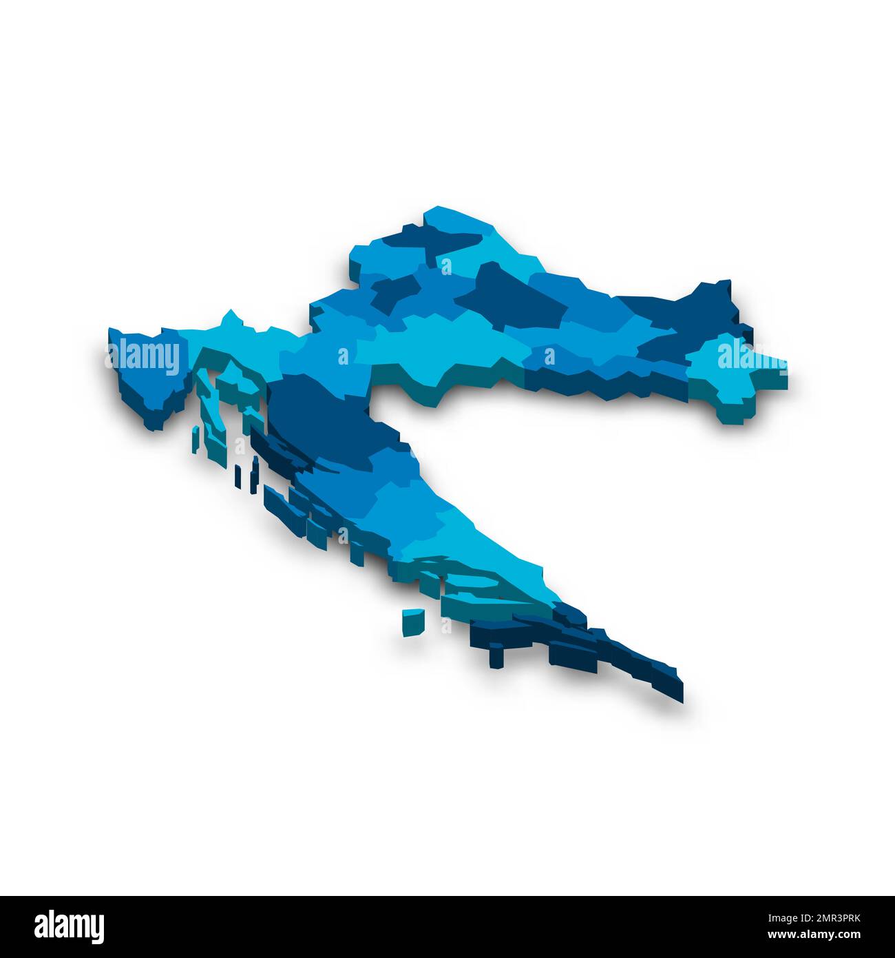 Croatia political map of administrative divisions Stock Vector Image ...
