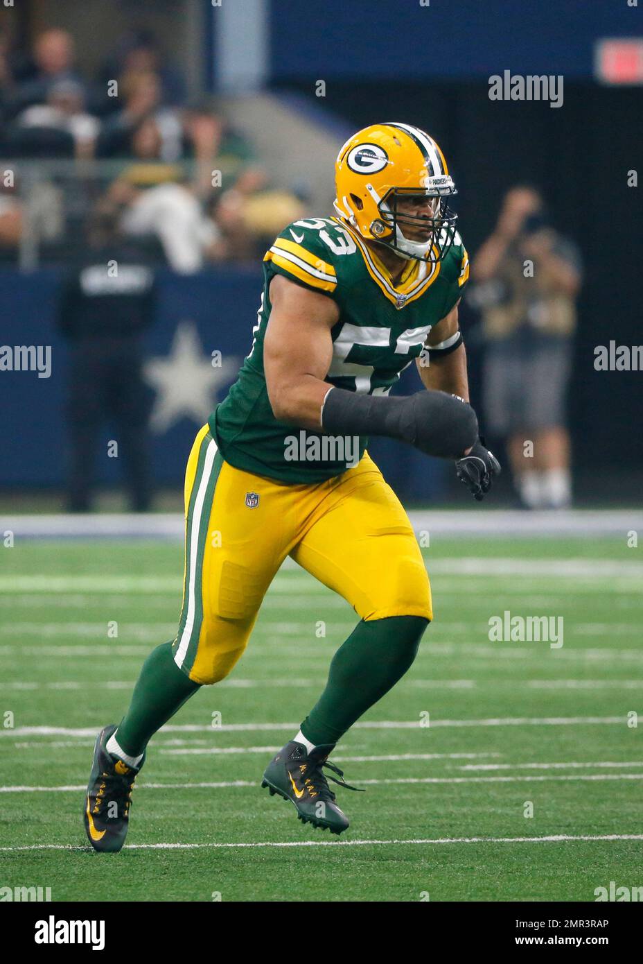 Green Bay Packers linebacker Nick Perry (53) rushes against the Dallas ...