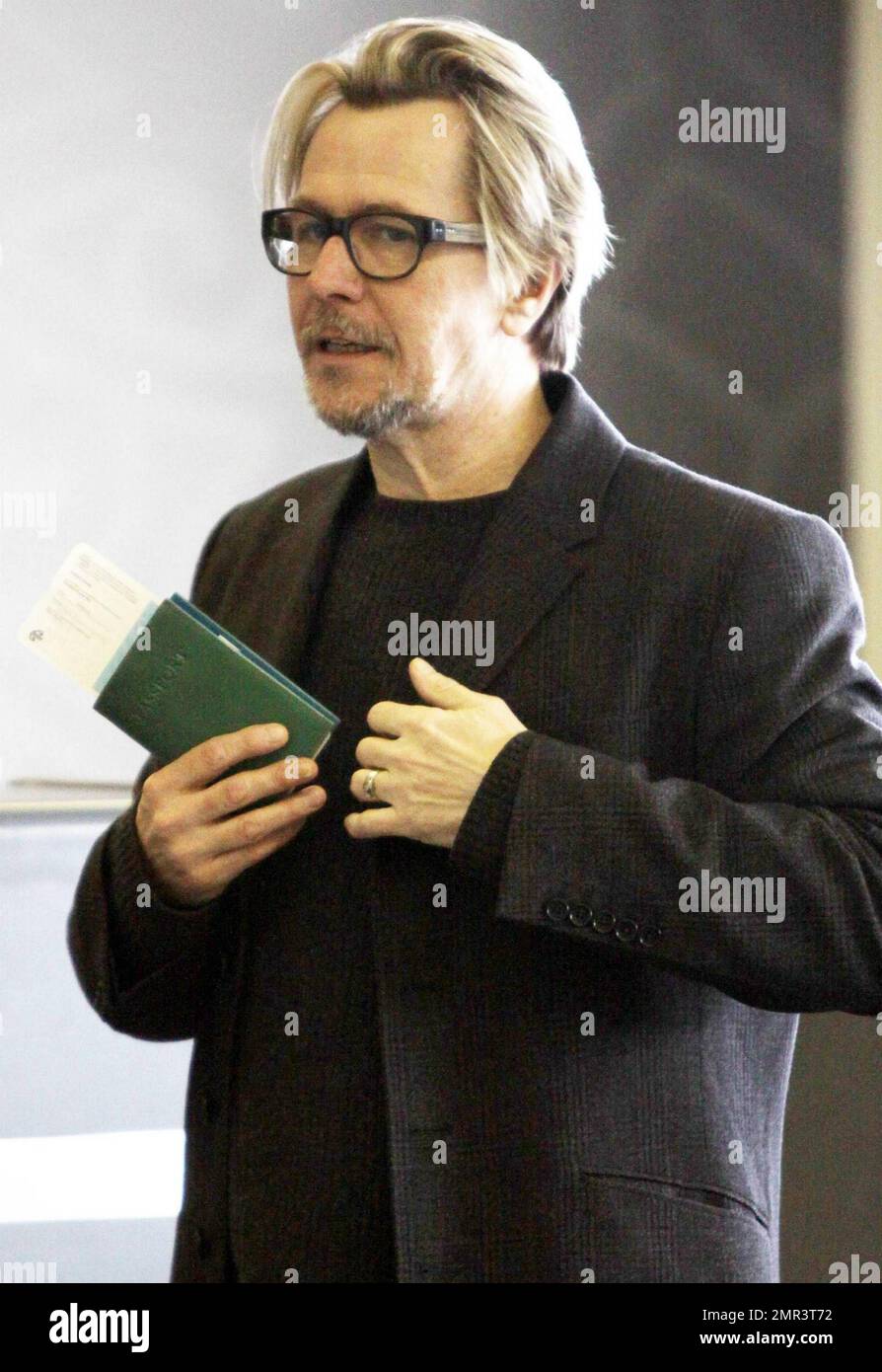 EXCLUSIVE!! English actor Gary Oldman checks in at LAX prior to his ...
