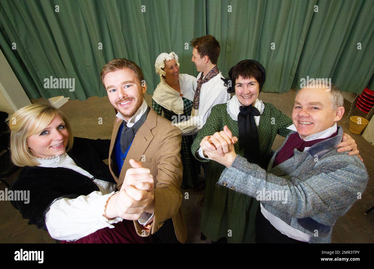 The Roughcast Theatre company rehearsing A Christmas Carol in the ...