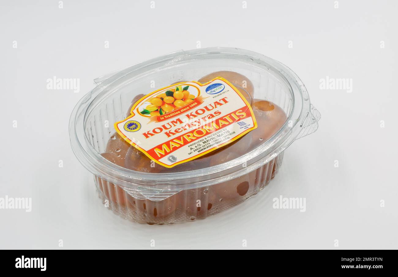 Corfu, Greece - August 05, 2021: Studio shoot of traditional for Corfu ...