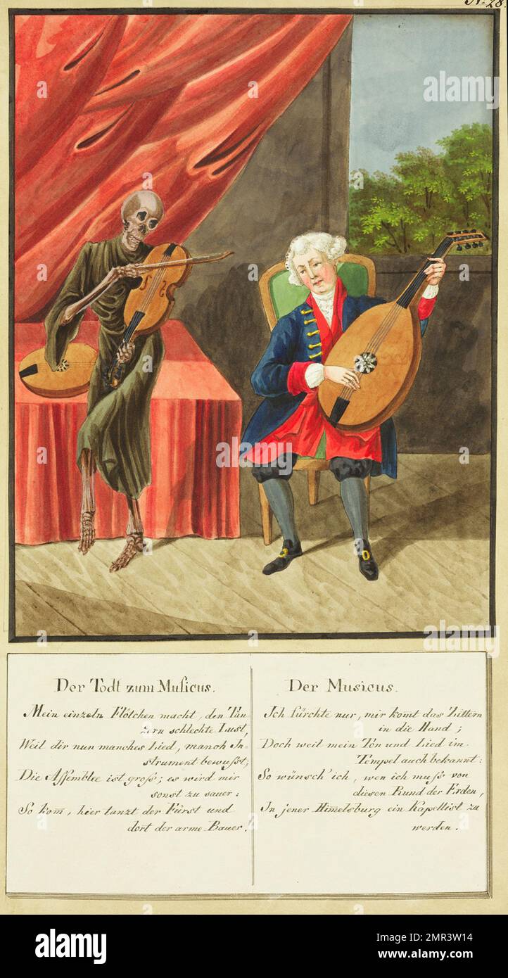 Der Tod kommt zum Musiker, Totentanz, dance of death, Todten-Tantz nach ...
