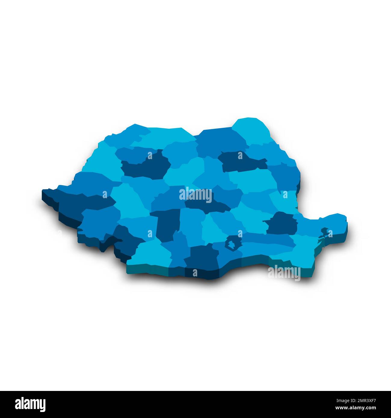 Romania political map of administrative divisions Stock Vector Image ...