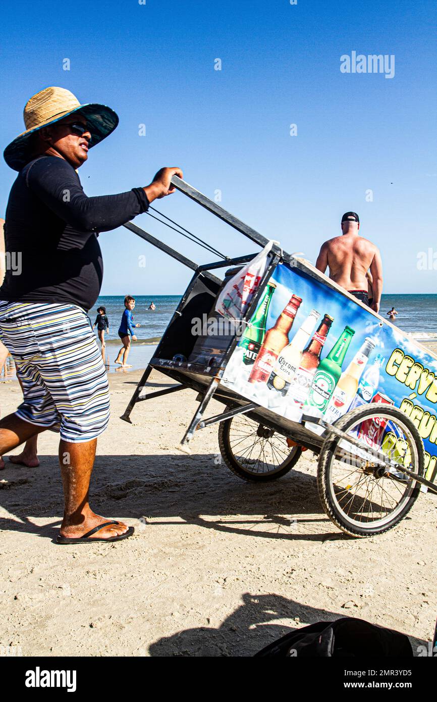 Beach vendor at Acores Beach. Florianopolis, Santa Catarina, Brazil ...