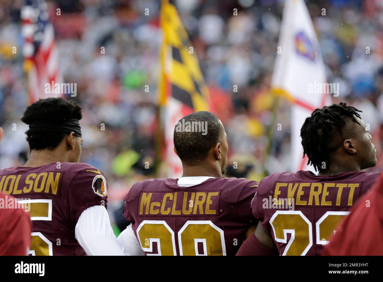 Washington Redskins strong safety Montae Nicholson, left, safety Stefan ...