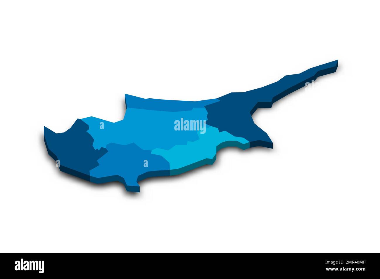 Cyprus political map of administrative divisions Stock Vector Image ...