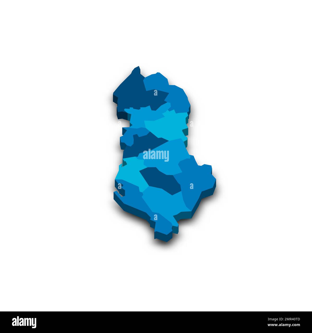 Albania political map of administrative divisions Stock Vector Image ...