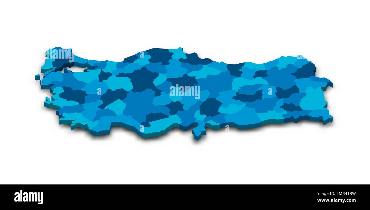 Turkey political map of administrative divisions Stock Vector Image ...