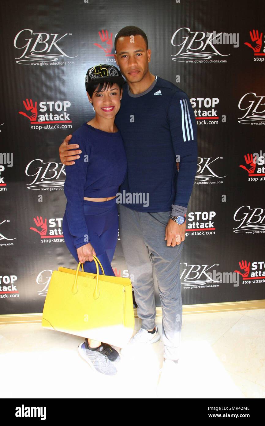 Grace Gealey and Trai Byers at the GBK Pre-Oscar Lounge to honor the ...