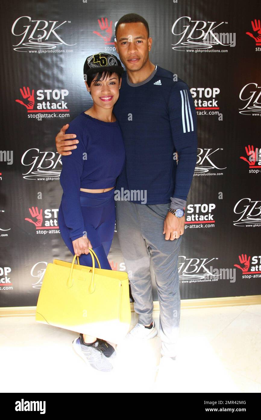 Grace Gealey and Trai Byers at the GBK Pre-Oscar Lounge to honor the ...