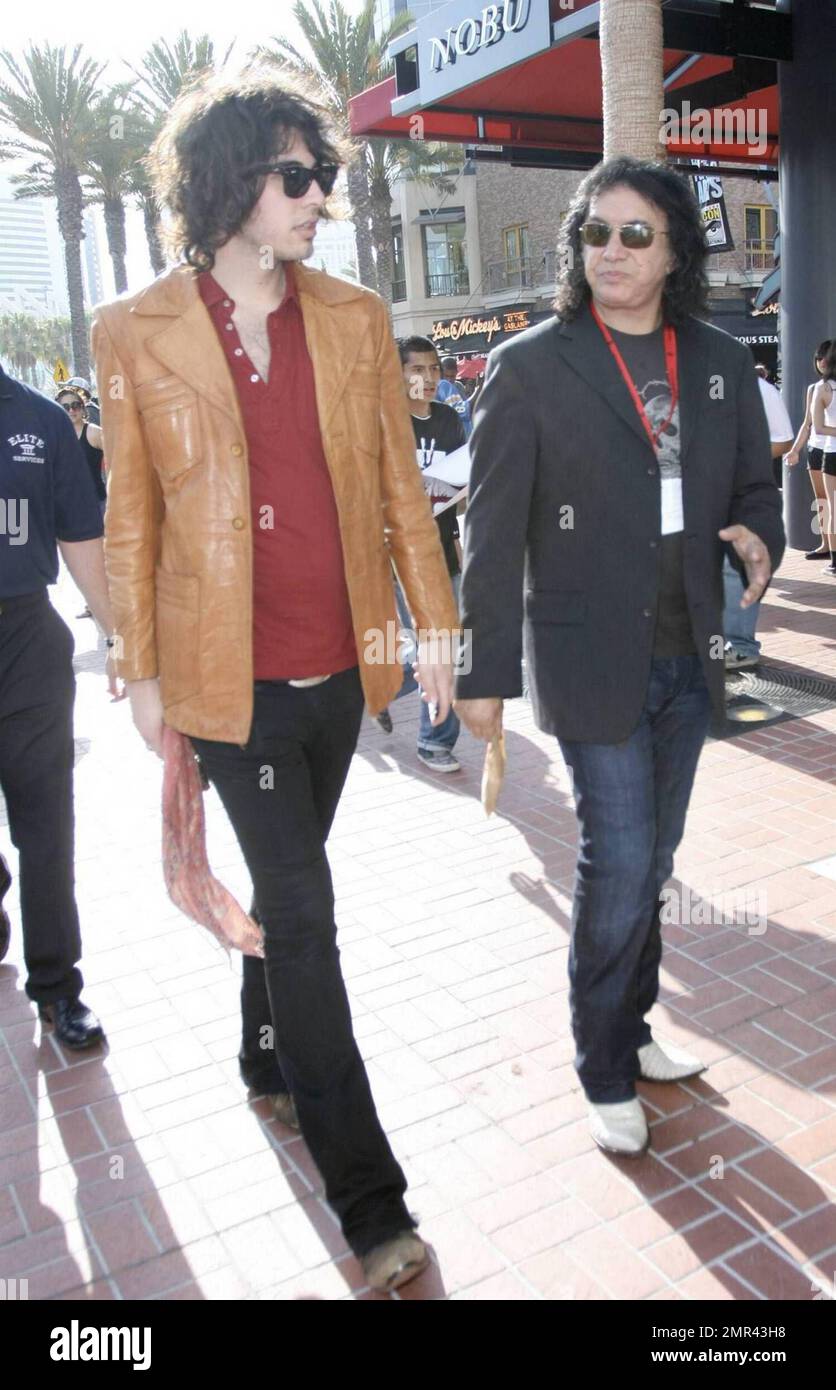 Rocker Gene Simmons and a friend visit Comic-Con San Diego 2009. 7/24 ...