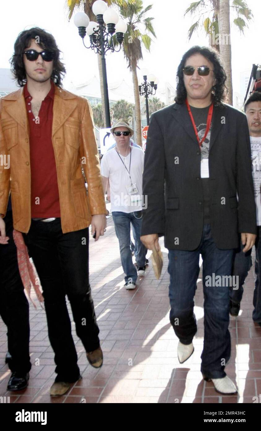 Rocker Gene Simmons and a friend visit Comic-Con San Diego 2009. 7/24 ...