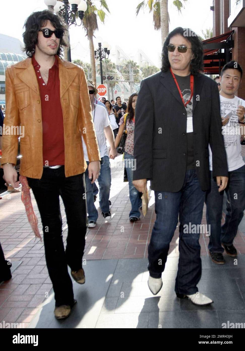 Rocker Gene Simmons and a friend visit Comic-Con San Diego 2009. 7/24 ...