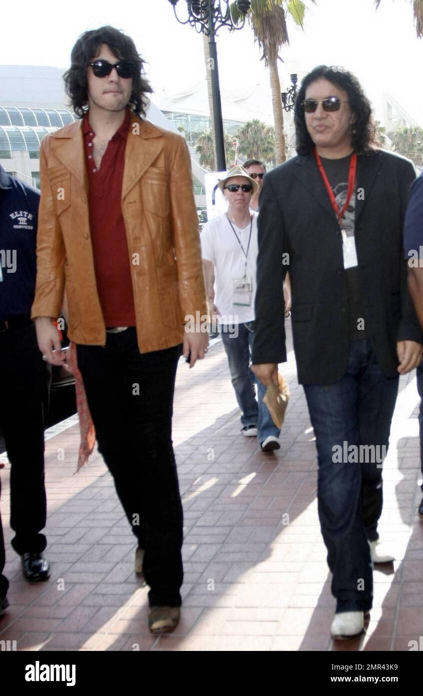 Rocker Gene Simmons and a friend visit Comic-Con San Diego 2009. 7/24 ...