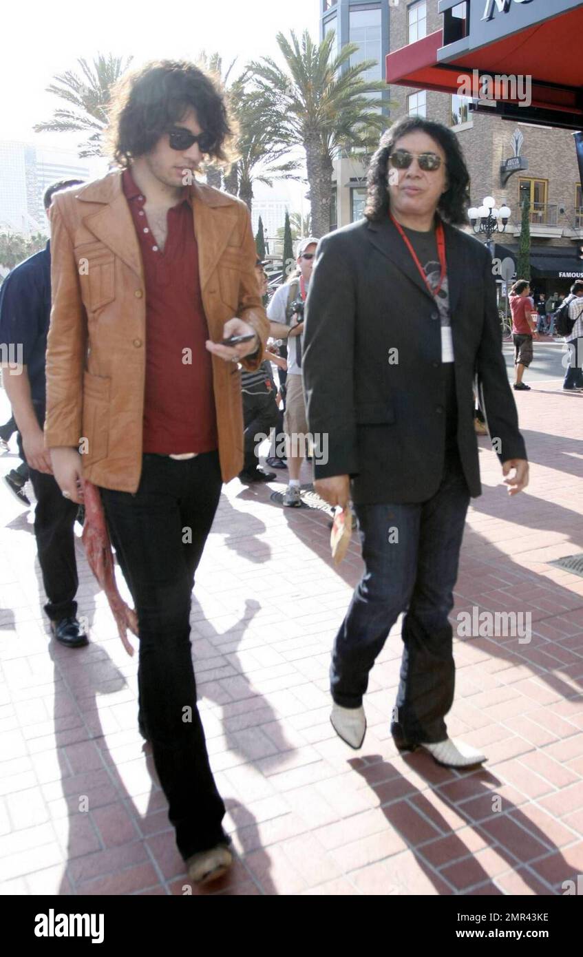 Rocker Gene Simmons and a friend visit Comic-Con San Diego 2009. 7/24 ...