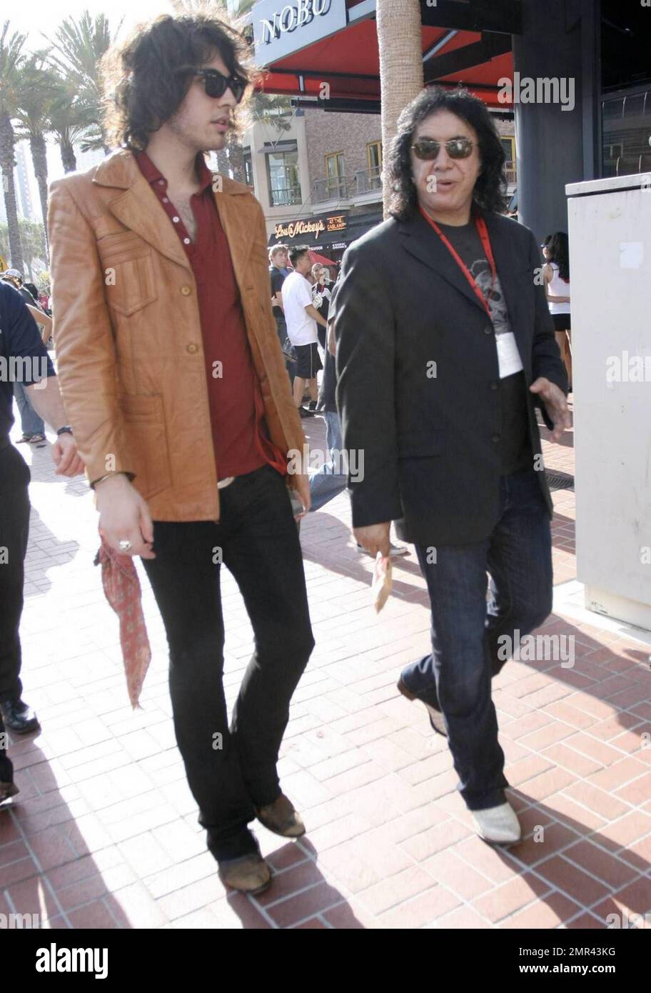 Rocker Gene Simmons and a friend visit Comic-Con San Diego 2009. 7/24 ...