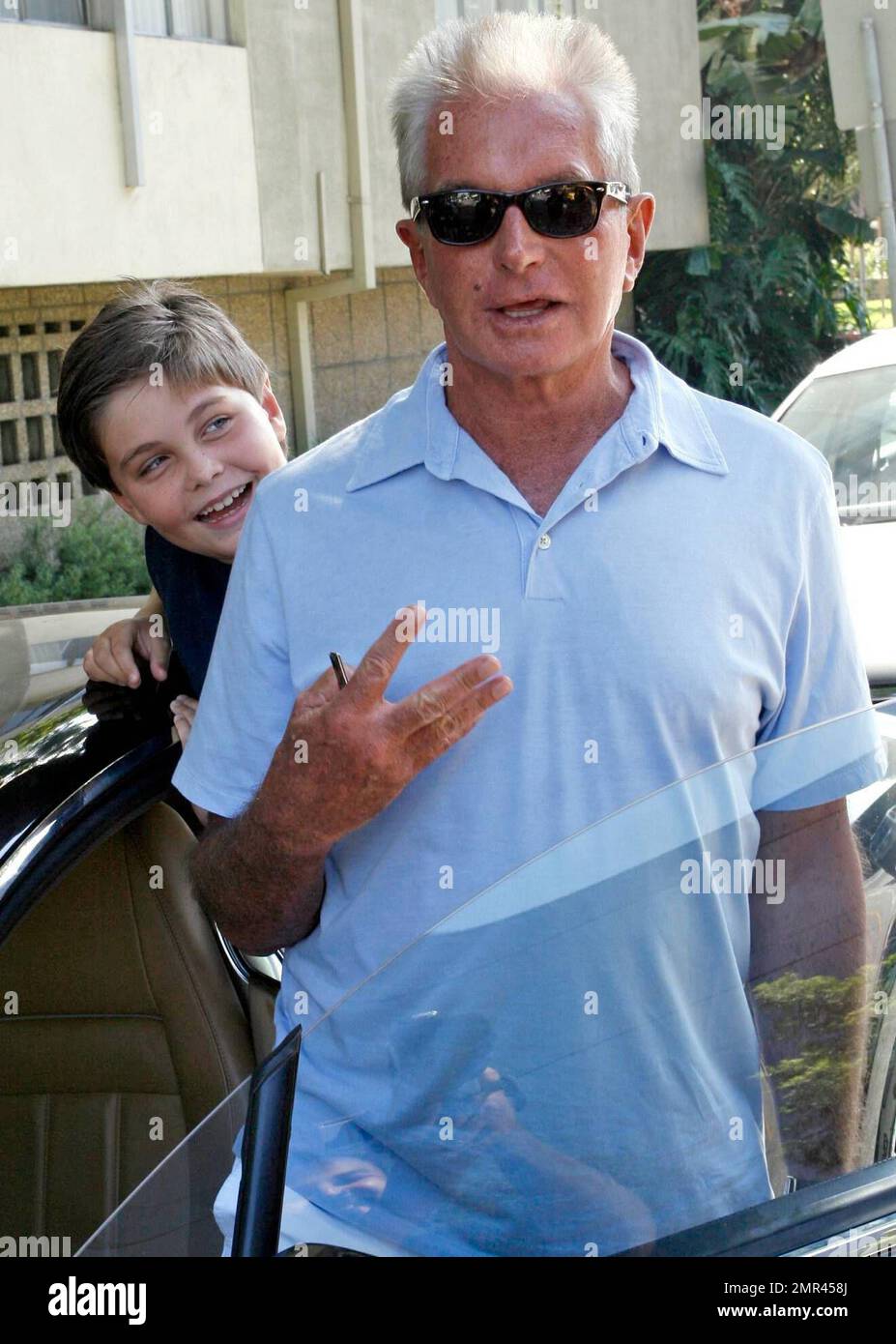 Exclusive!! George Hamilton and his son GT (George Thomas) playfully ...