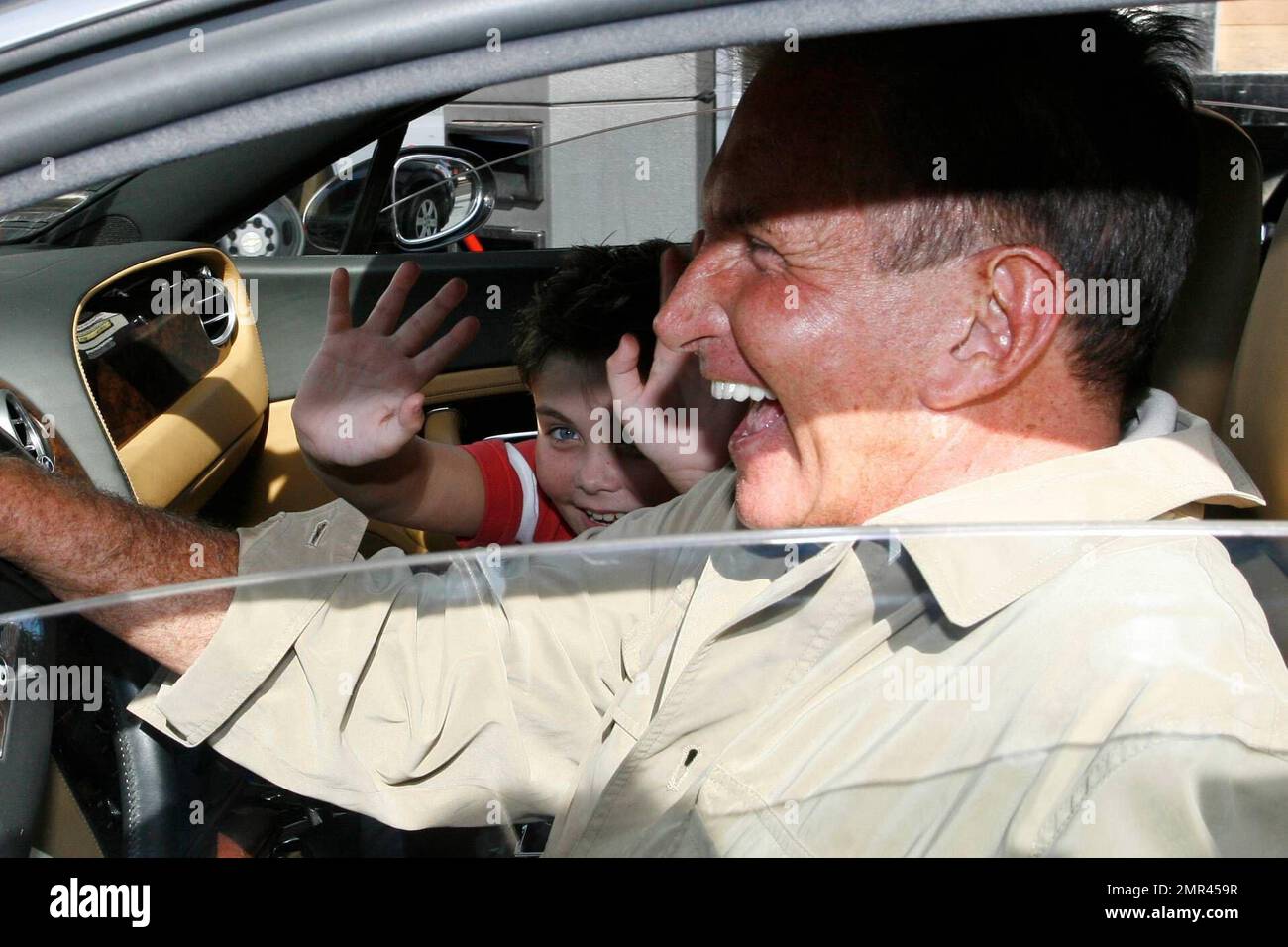 George Hamilton celebrates his 69th birthday with his son GT (George ...