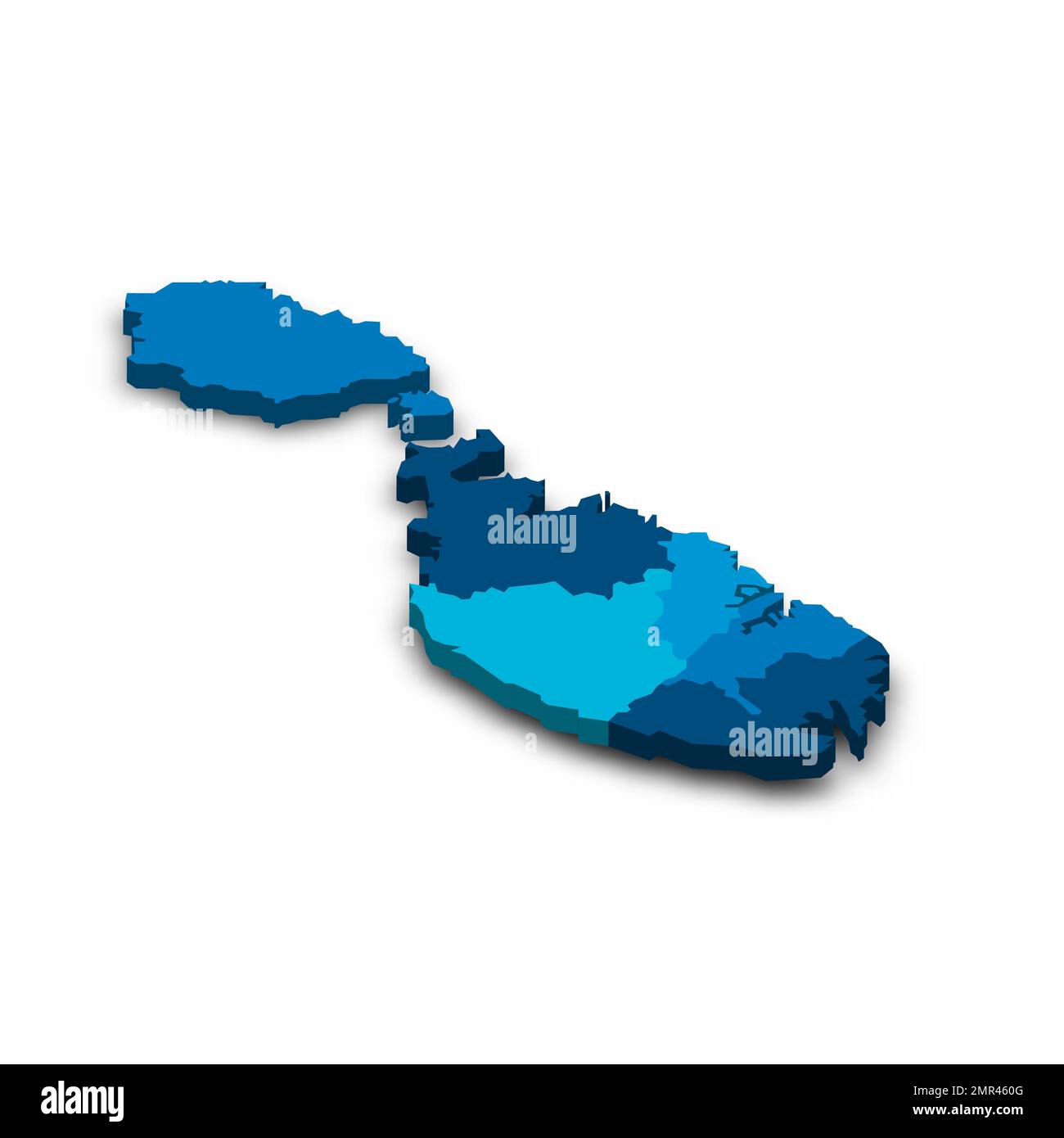 Malta political map of administrative divisions Stock Vector Image ...