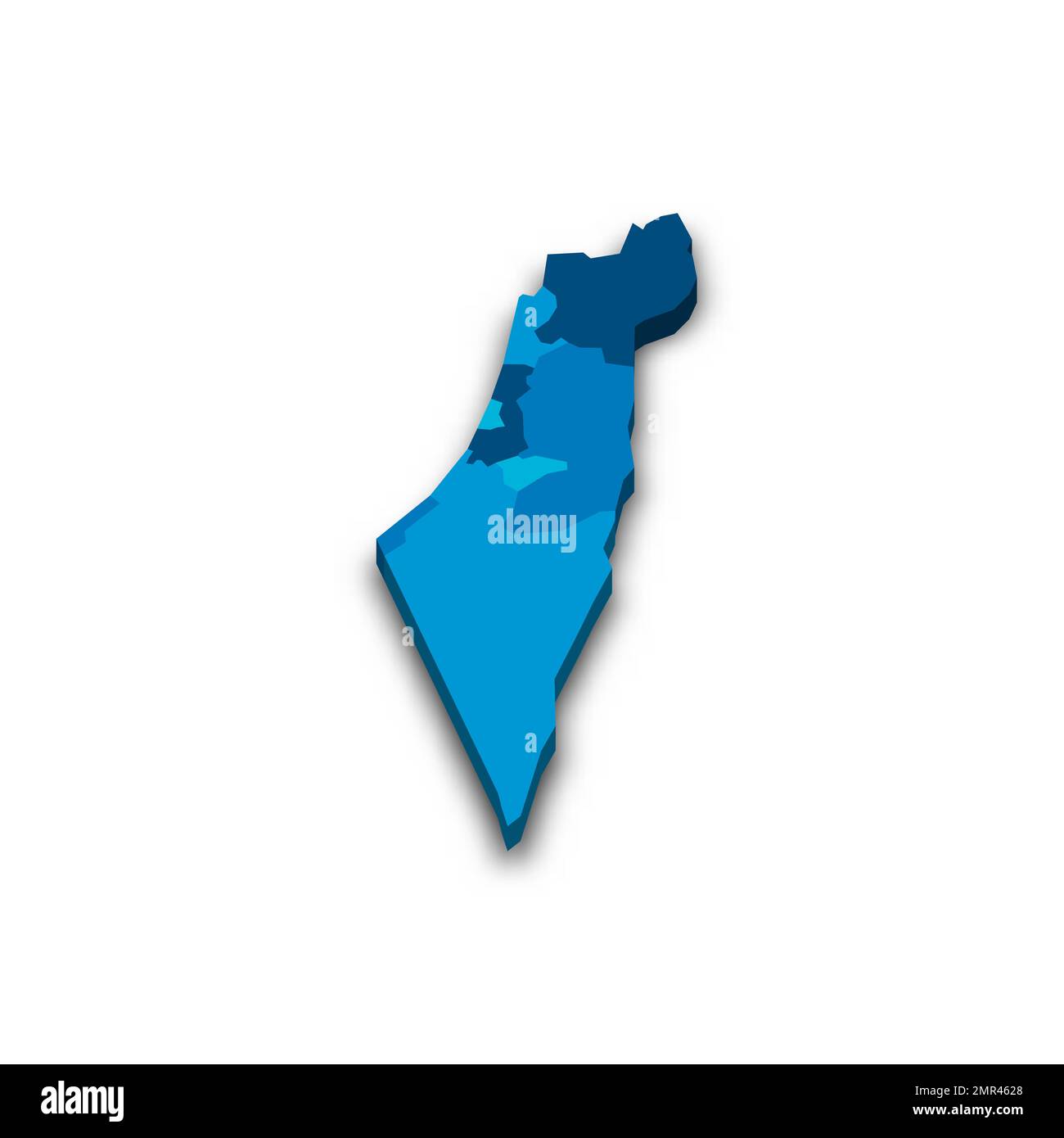 Israel political map of administrative divisions Stock Vector Image ...