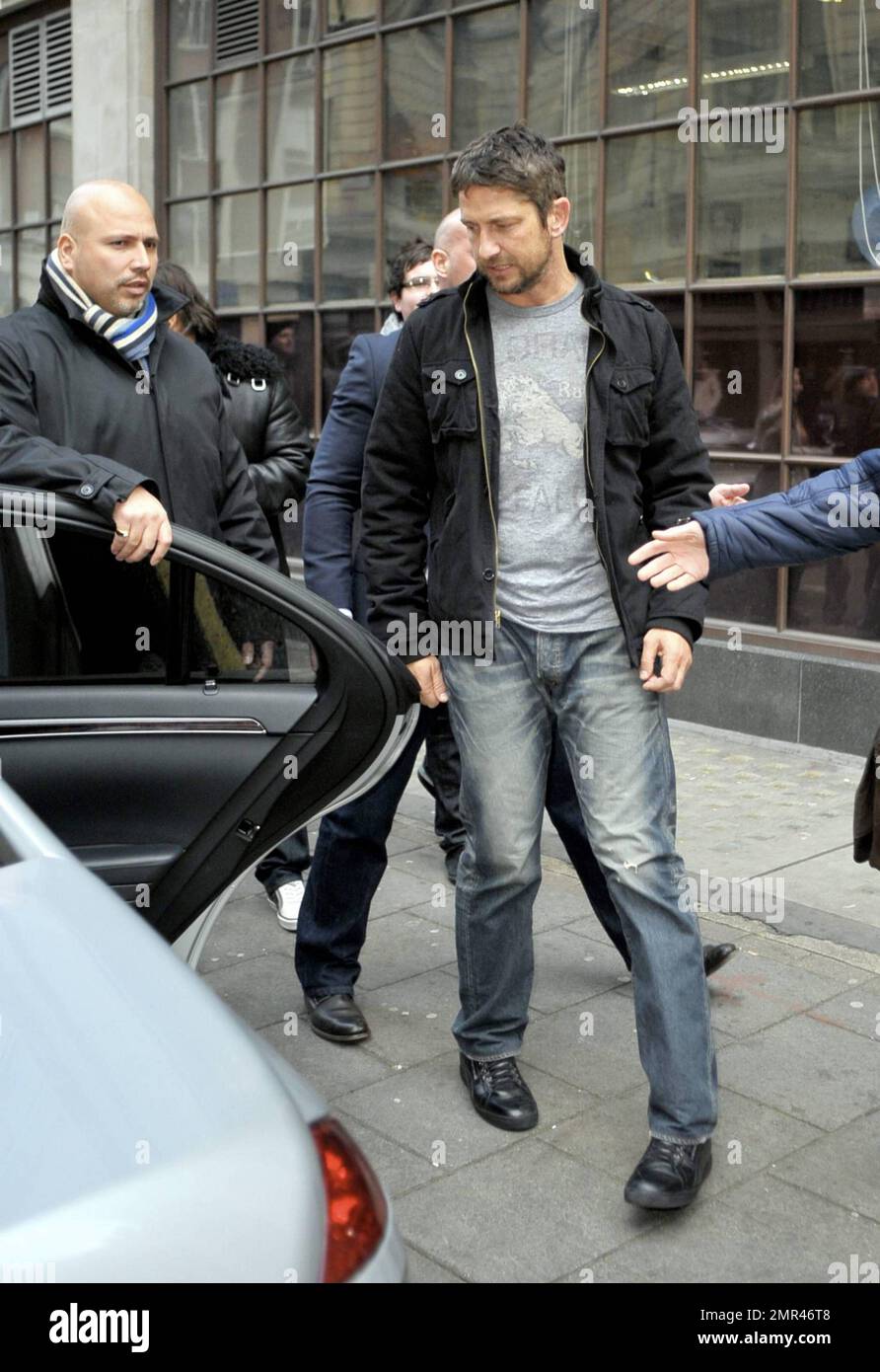 Scottish actor Gerard Butler pays a visit to BBC Radio 1 Studios ...